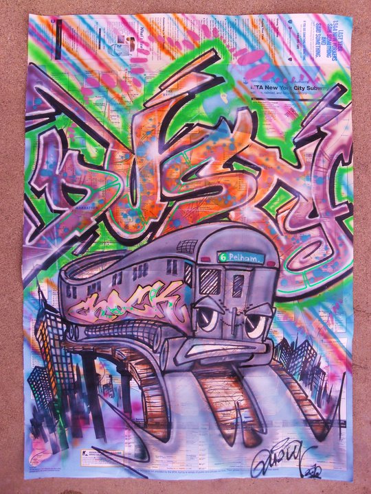 MTA NYC Subway Maps - Artwork by Graffiti Legend Duster UA ...
