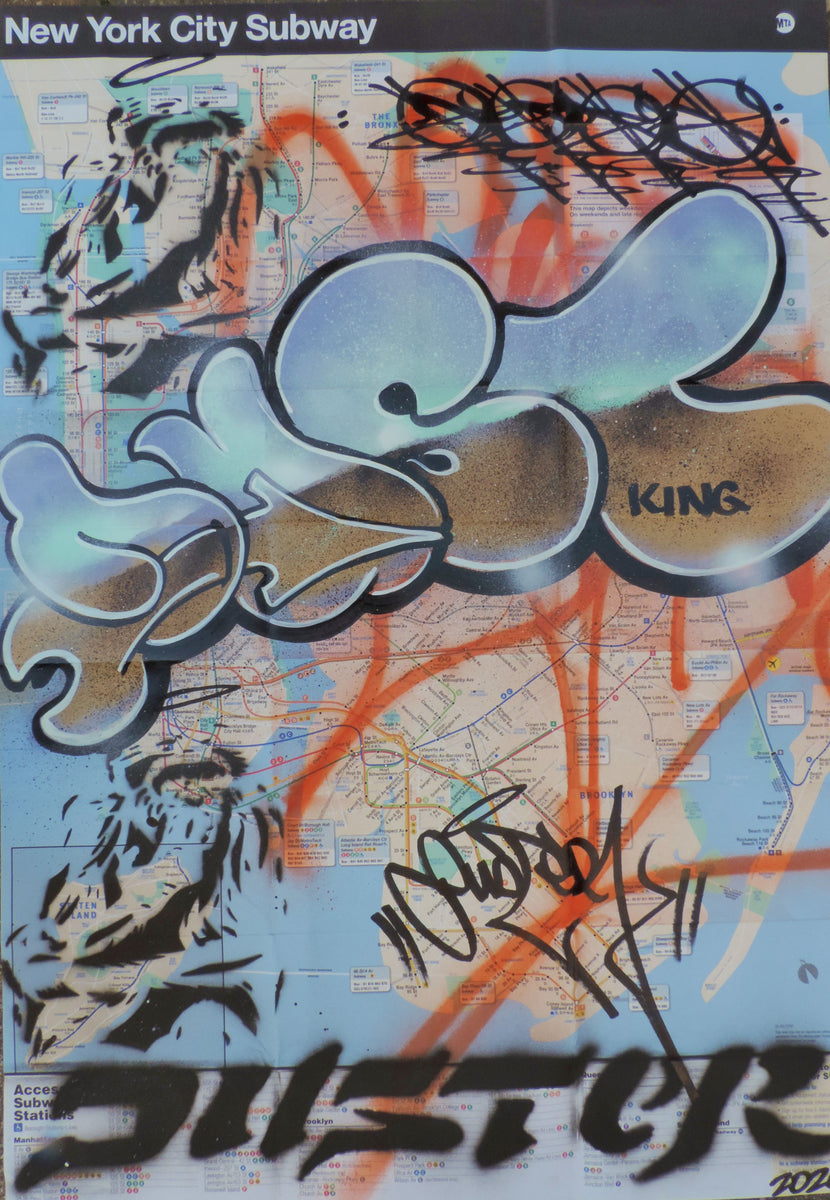 MTA NYC Subway Map - 027 - Artwork by Graffiti Legend Duster UA ...