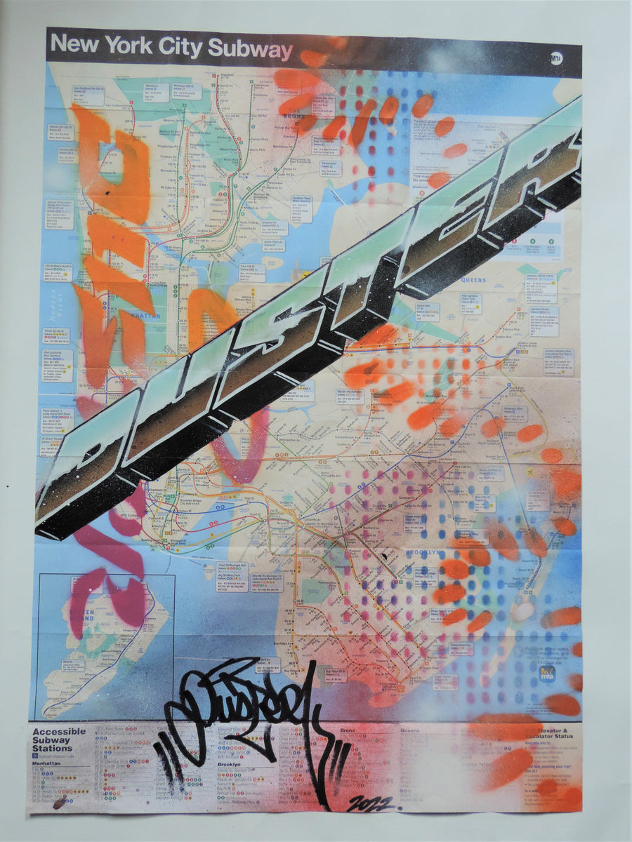 MTA NYC Subway Map - 064 - Artwork by Graffiti Legend Duster UA ...