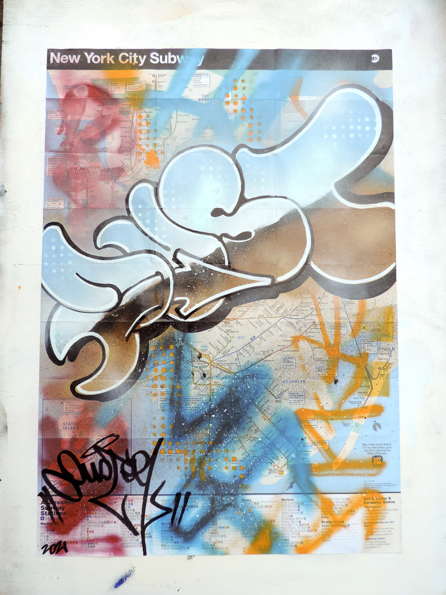 MTA NYC Subway Map - 048 - Artwork by Graffiti Legend Duster UA ...
